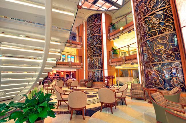 Grand Princess Atrium Relaxing In The Piazza (May 5) | The First